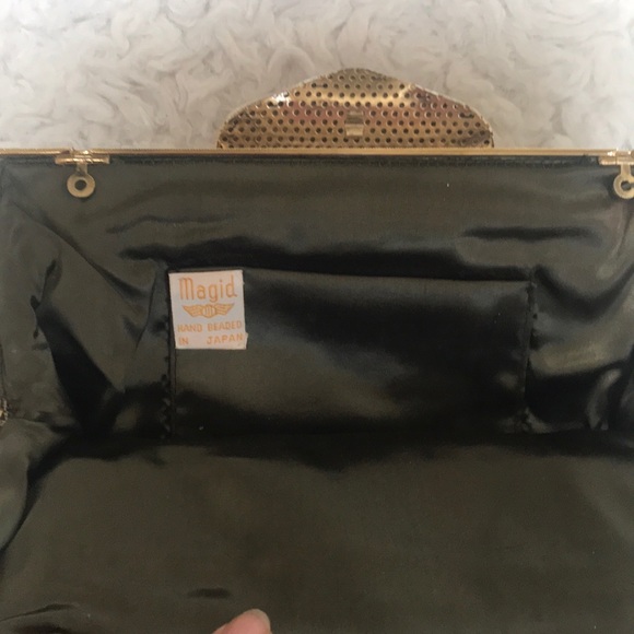 Magid | Bags | Magid Hand Beaded Circa 95 Brown Gold Clutch | Poshmark